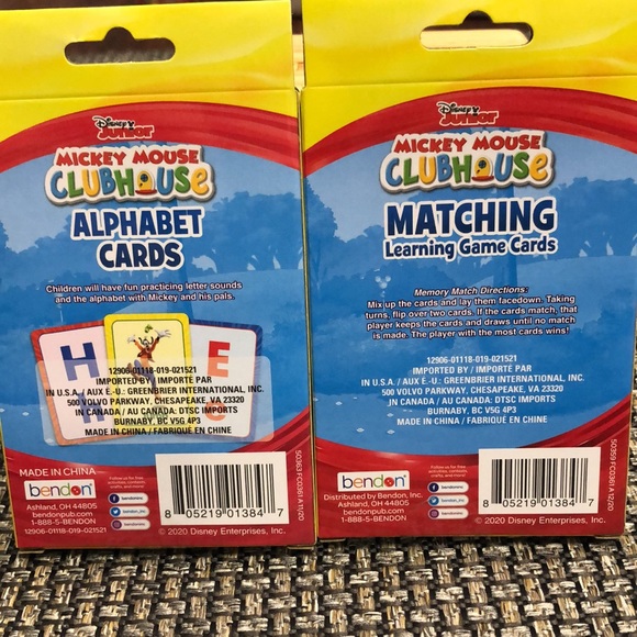 Disney | Other | Mickey Mouse Disney Junior Alphabet Cards Matching ...
